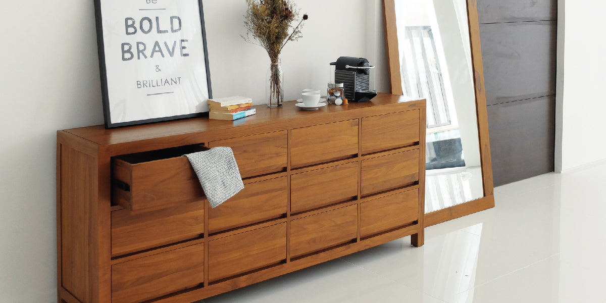 KLASS CHEST OF 12 DRAWERS | Chest of Drawers - Bedroom - Scanteak Singapore