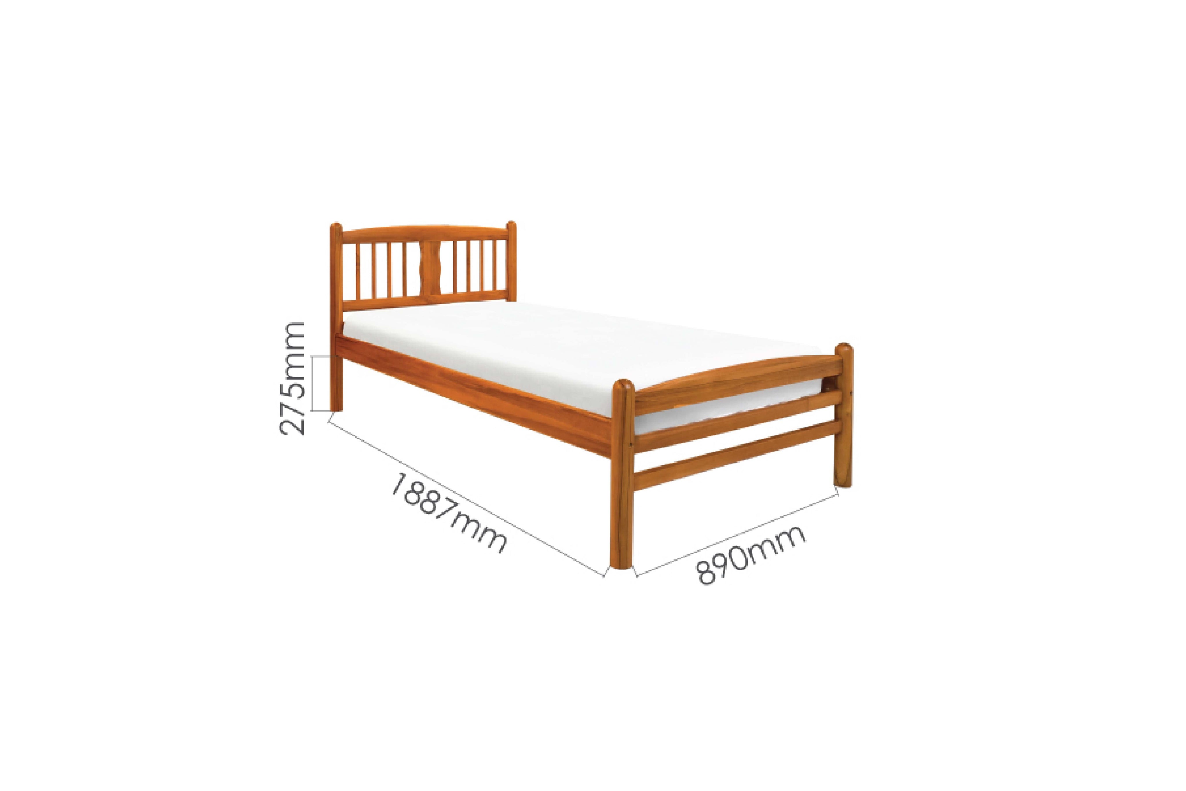 3FT SUPER SINGLE BED FRAME | Bedframe - Bedroom - Scanteak Singapore