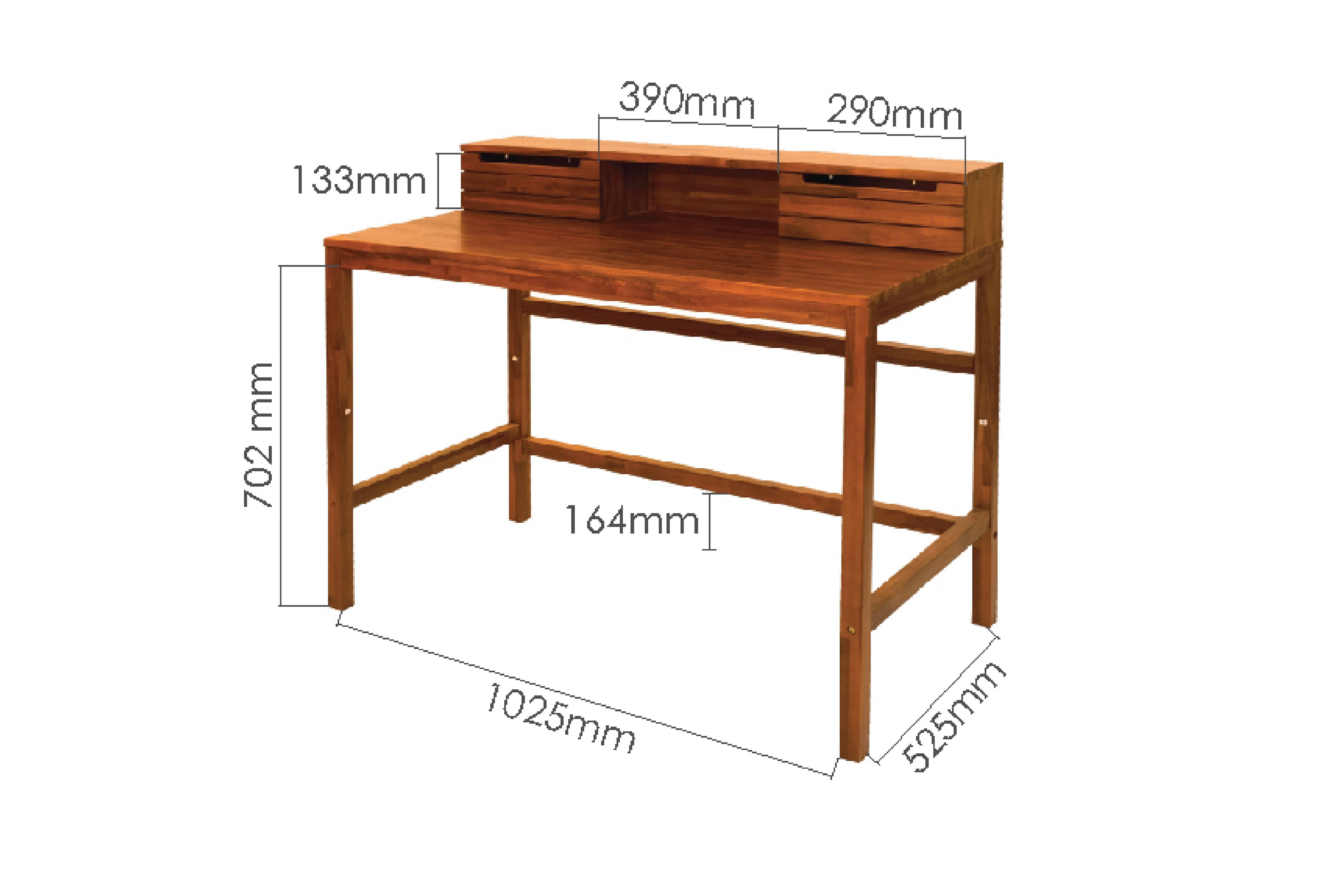 SLAT 110CM SECRETARY DESK | Writing Table - Study - Scanteak Singapore