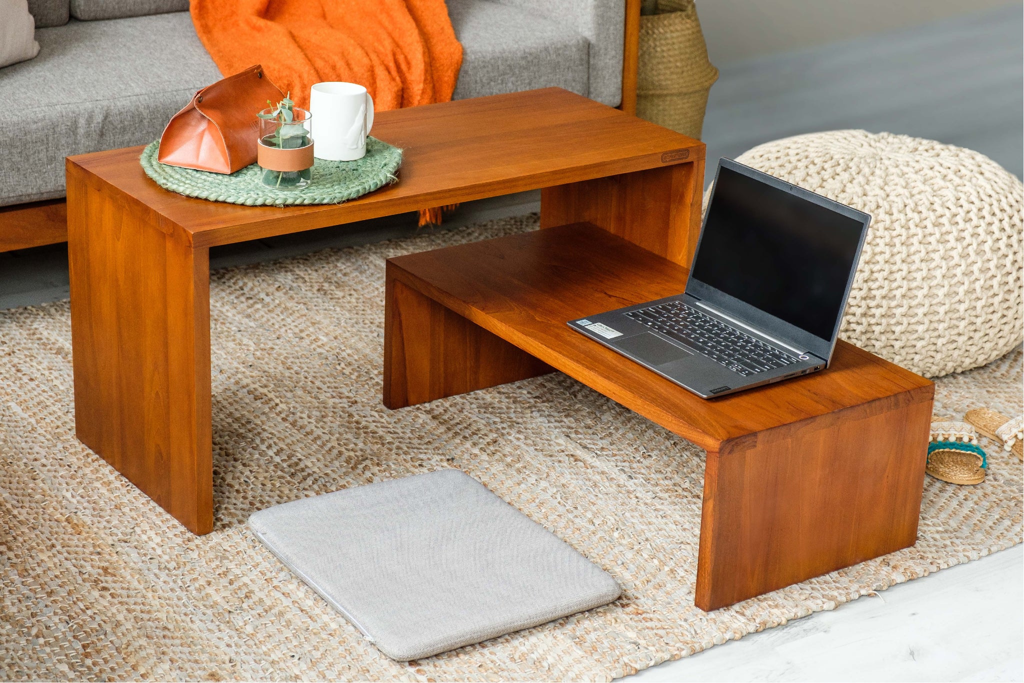 PLANK NESTING BENCH SET | Nesting Table - Dining - Scanteak Singapore